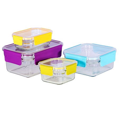 Glasslock Premium 4pc Set (Oven Safe) - Hello Green
