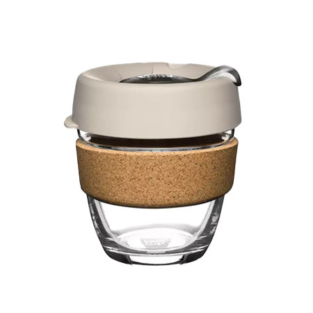 KeepCup Brew Glass Coffee Cup w/ Cork (227ml) - Hello Green