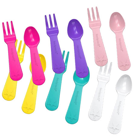 Lunch Punch Mini Fork and Spoon Set (6pk) - Hello Green